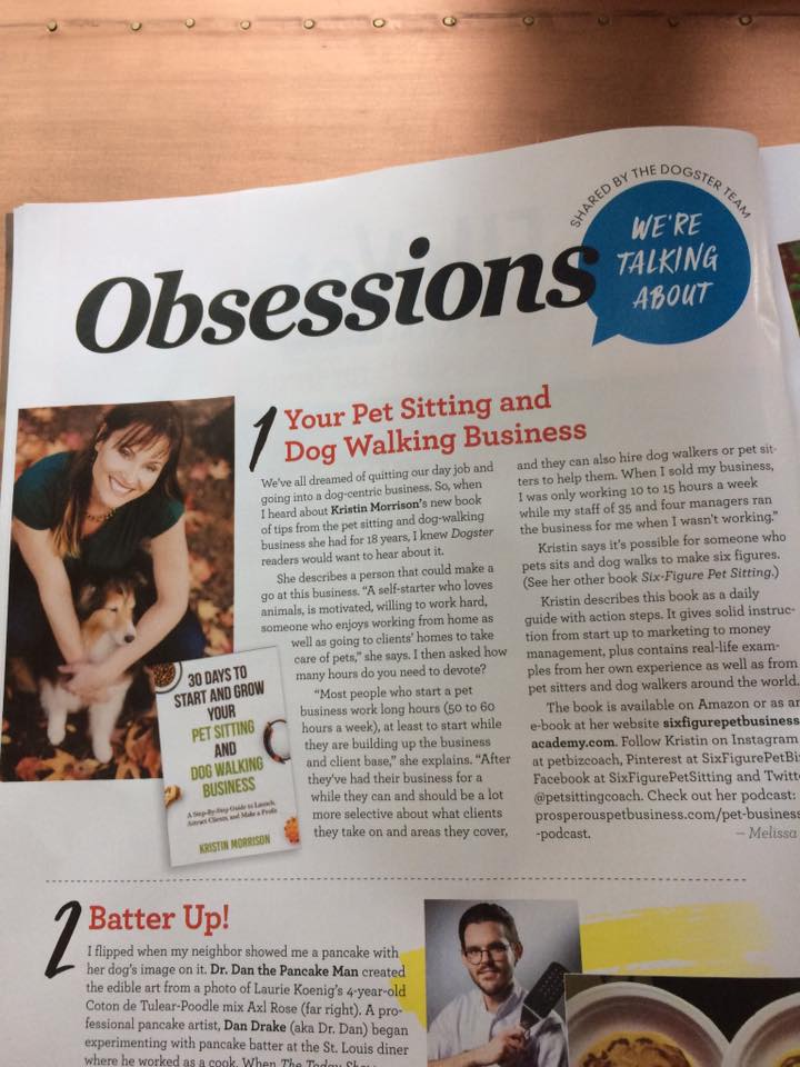The 30 Days Book is One of Dogster Magazine's Obsessions! - The Six ...